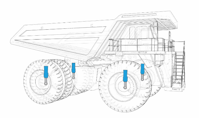 Mining Dump Truck Rear Suspension Cylinder - HCIC